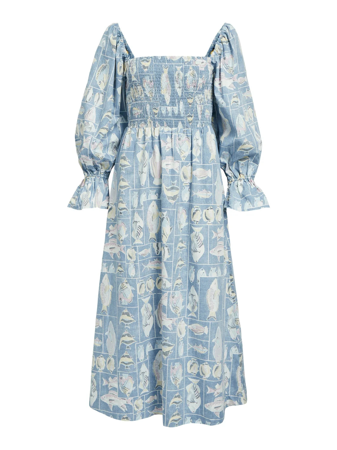 Blue Printed Maxi Dress | .Object UK Stockist | Crane & Kind – Crane ...